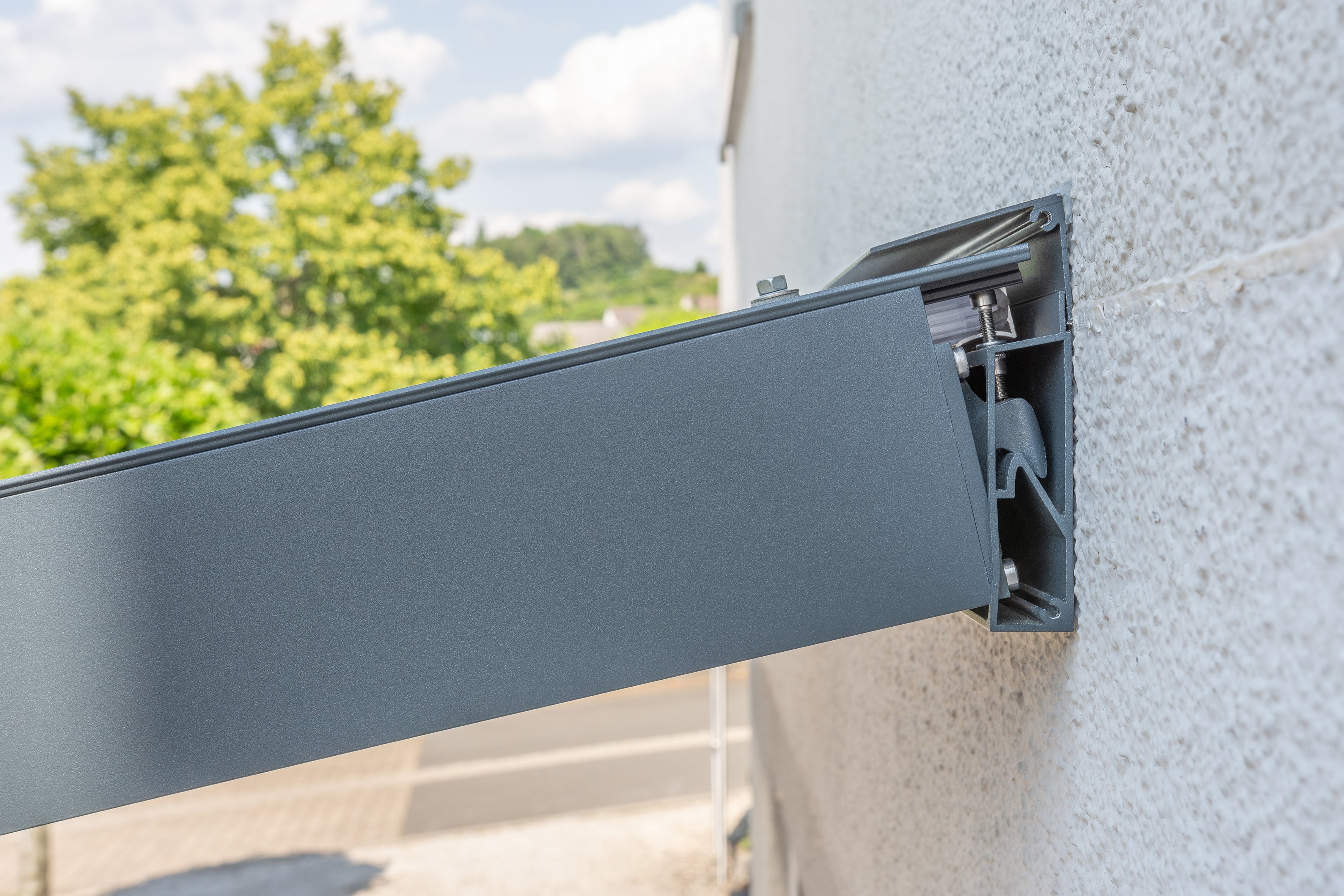 Gutta Terrassendach Pro | Dachtiefe 300 cm | Polycarbonat klar | 3094 mm | anthrazit | GW-4299006